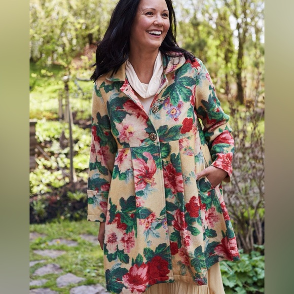 April Cornell | Jackets & Coats | April Cornell Abigail Floral Print ...